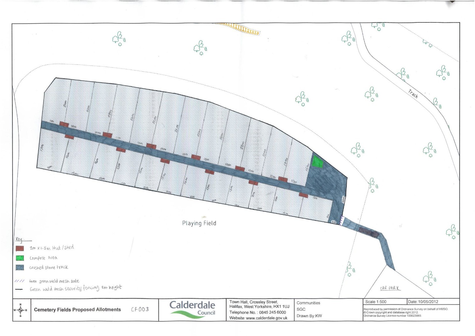 Cemetery Fields Allotments Association - Plot layout plan